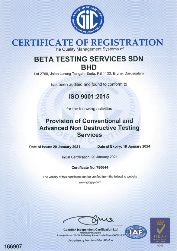 ACCREDITATION » Beta Testing Services Sdn Bhd